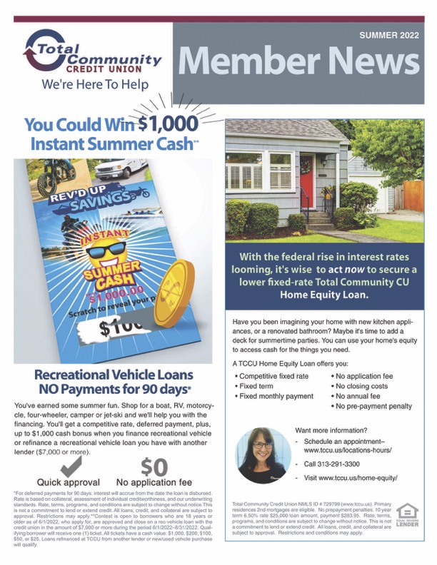 Newsletter - Total Community Credit Union