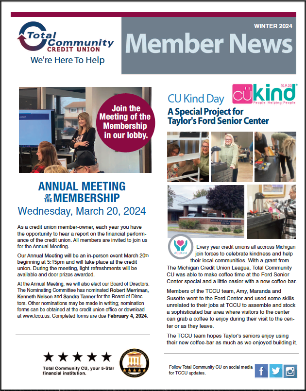 Newsletter - Total Community Credit Union